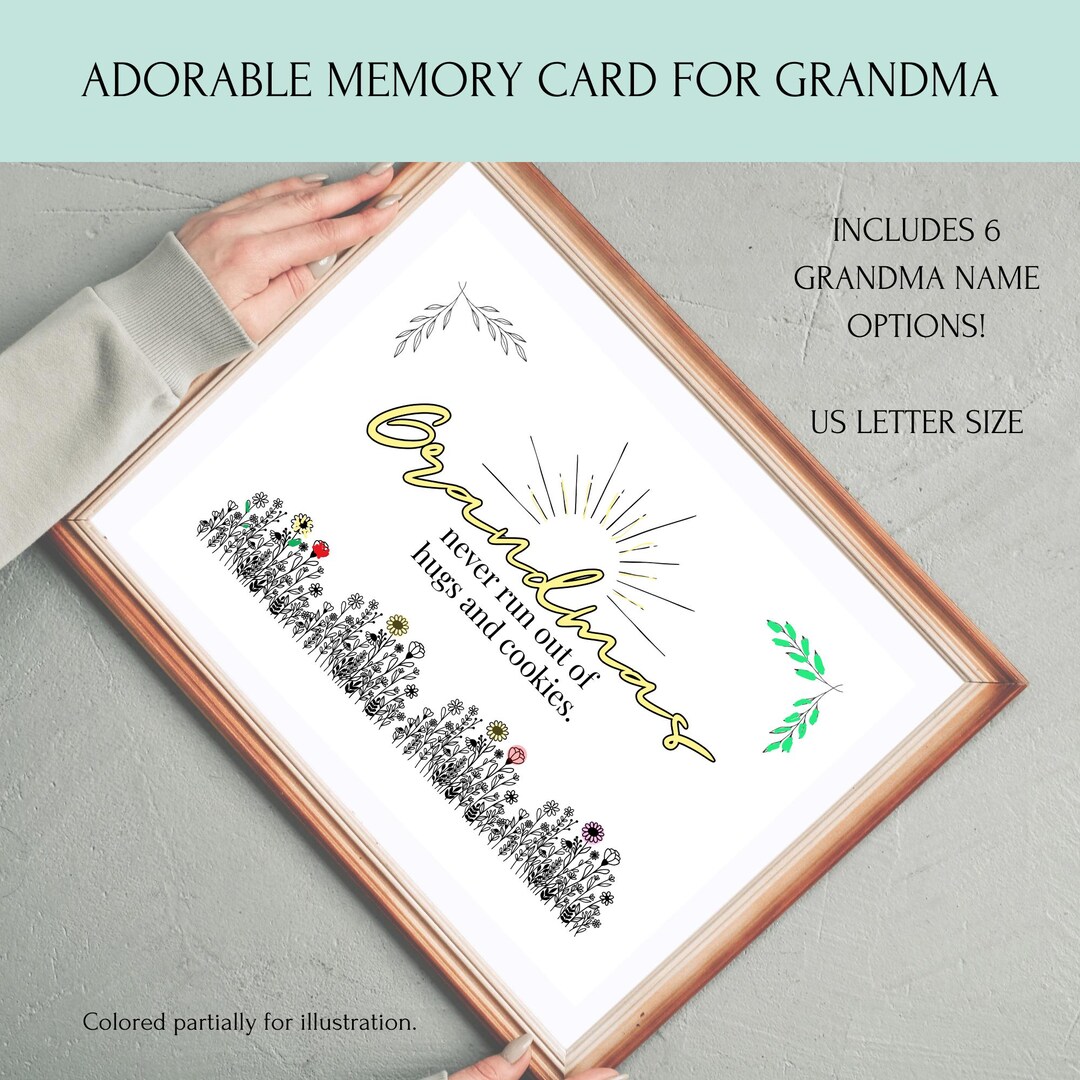Grandma Coloring Page Printable | Mother’s Day Gift | Nana, Mimi ...
