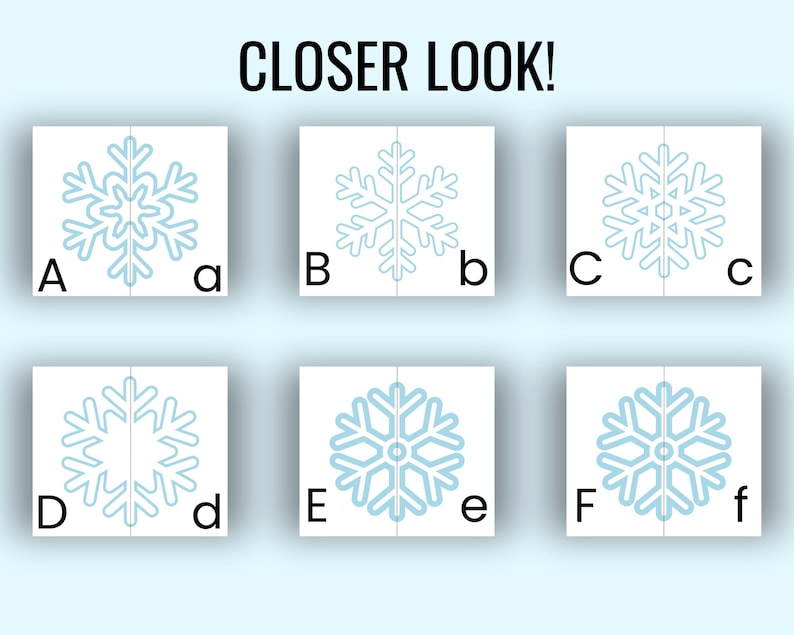 Winter Alphabet Matching Game Printable Uppercase & Lowercase Letter ...