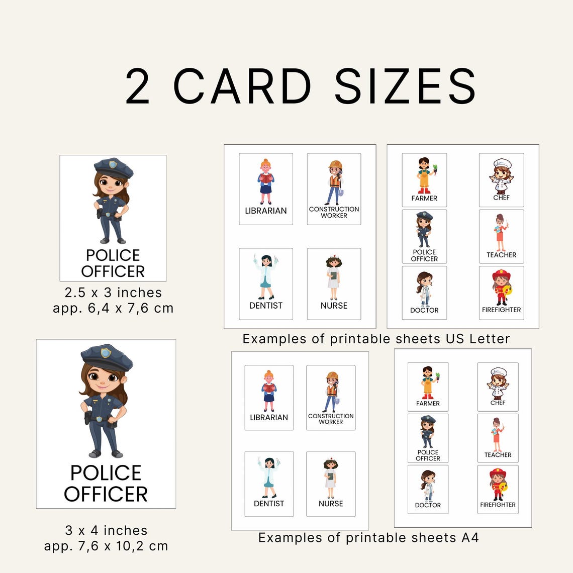 Occupations Flashcards for Kids Flashcards Printable Professions ...