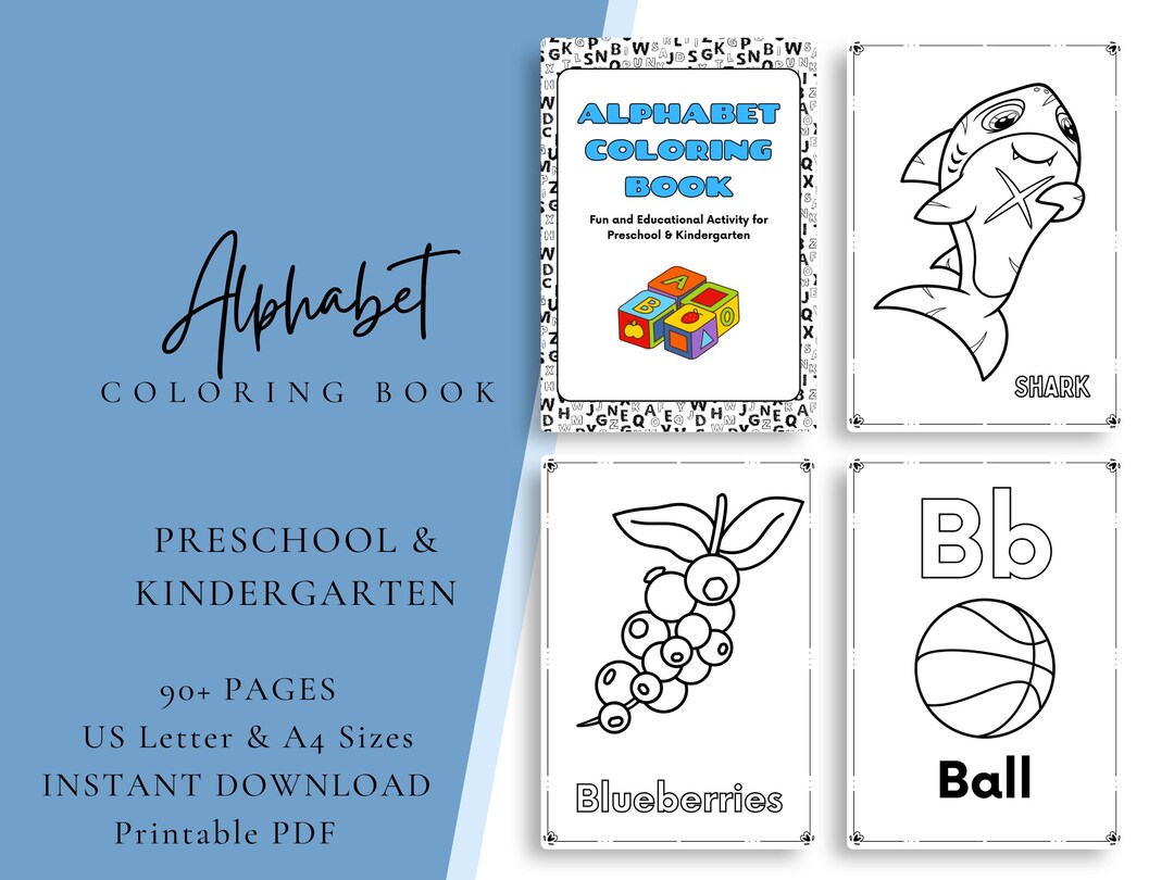 Alphabet Coloring Book for Kids – ABC Coloring Pages With Animals ...