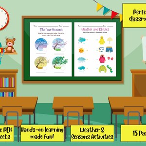 Weather and Seasons Morning Menu Bundle Printable Learning Activities ...