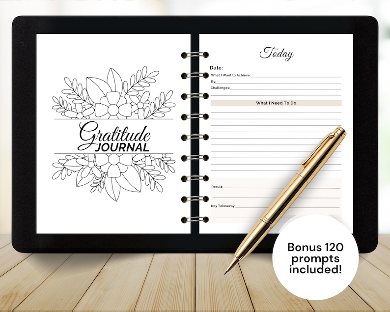 Editable Gratitude Journal Template Gratitude Journaling Prompts Mental ...
