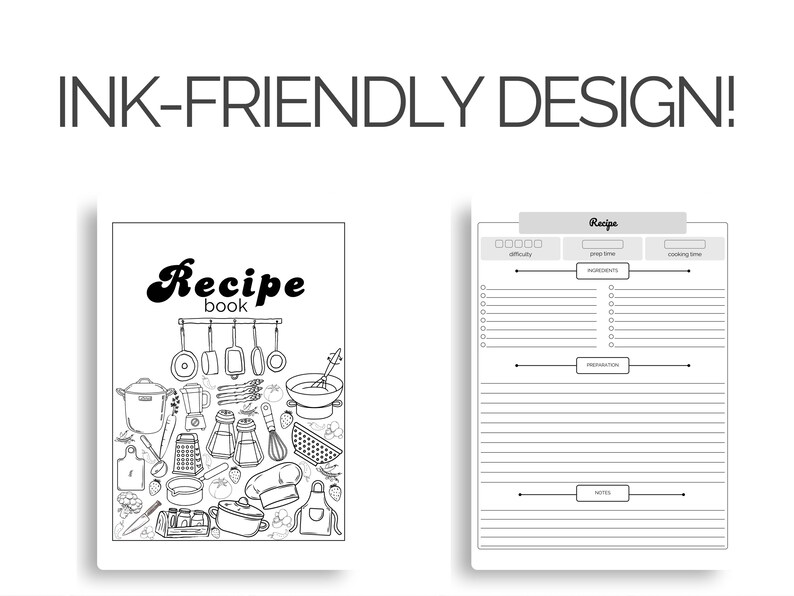 Editable Recipe Book Template Family Cookbook Printable Digital Recipe ...
