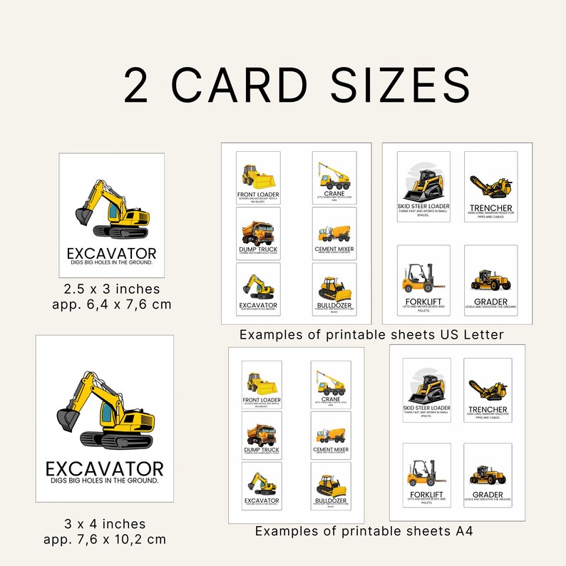 Flashcards for Kids – Construction Vehicles - Printable Preschool ...