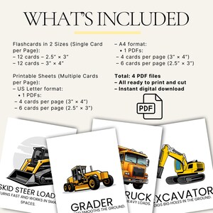 Flashcards for Kids – Construction Vehicles - Printable Preschool ...