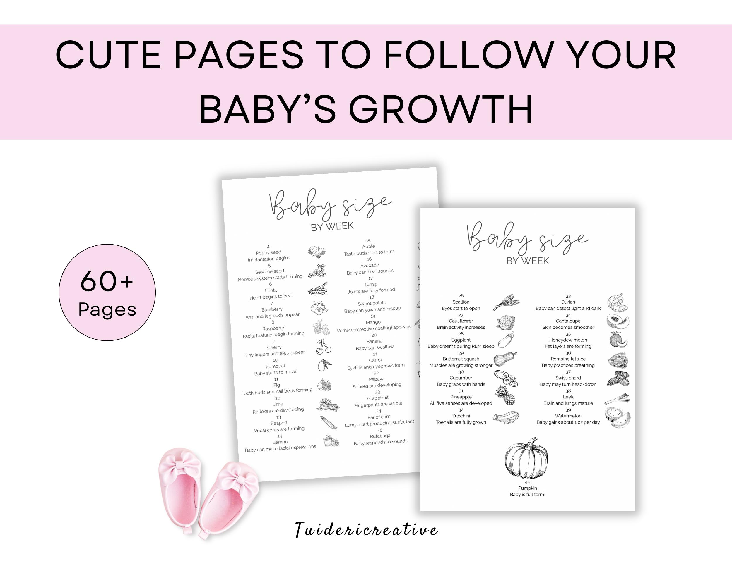 Pregnancy Journal Printable – Digital Pregnancy Planner PDF – Baby Bump ...