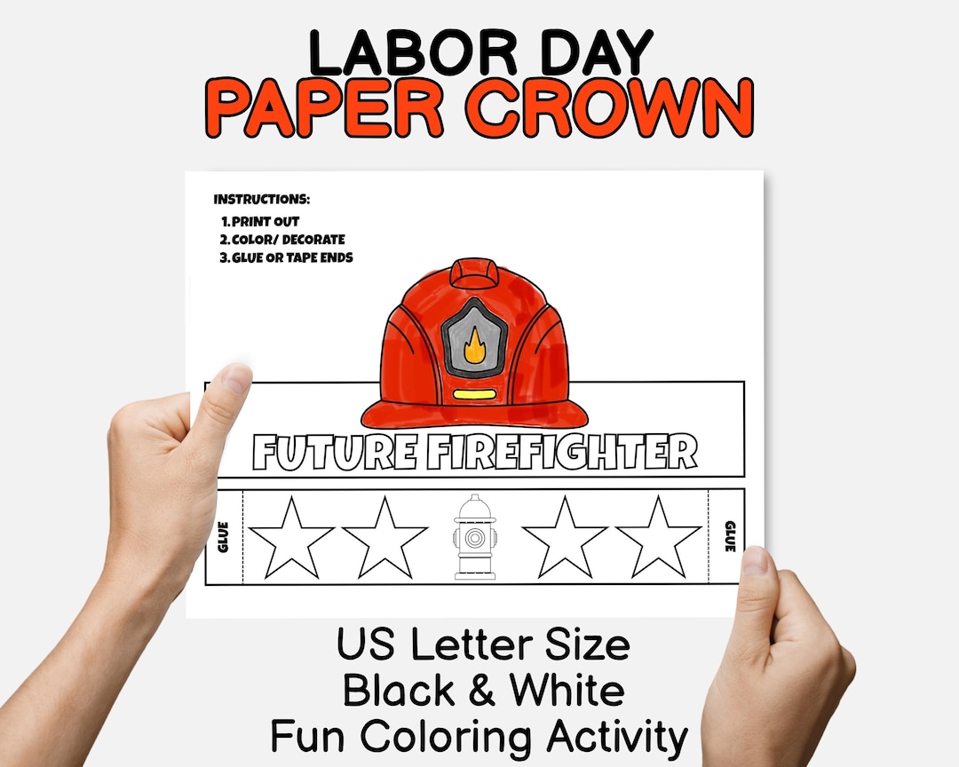 Labor Day Crafts Labor Day Paper Crown Coloring Head Crown Printable ...