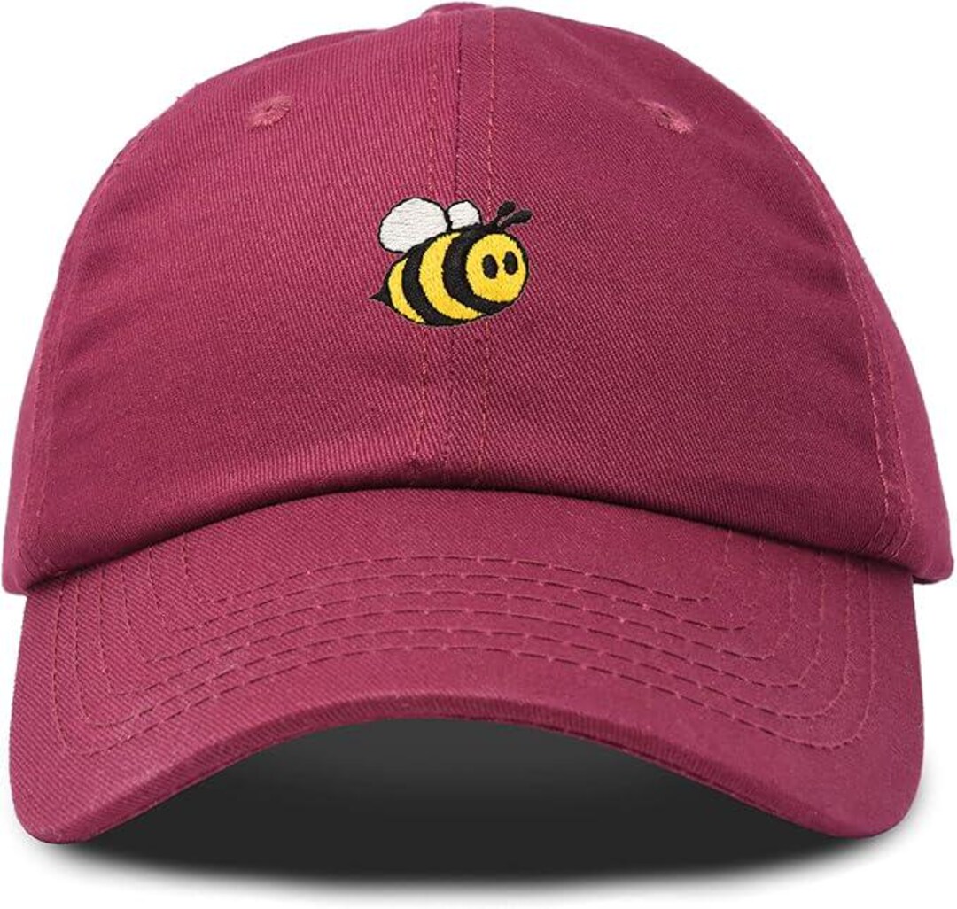 Embroidered Bee Baseball Cap: Vintage Cotton, Adjustable Fit - Etsy