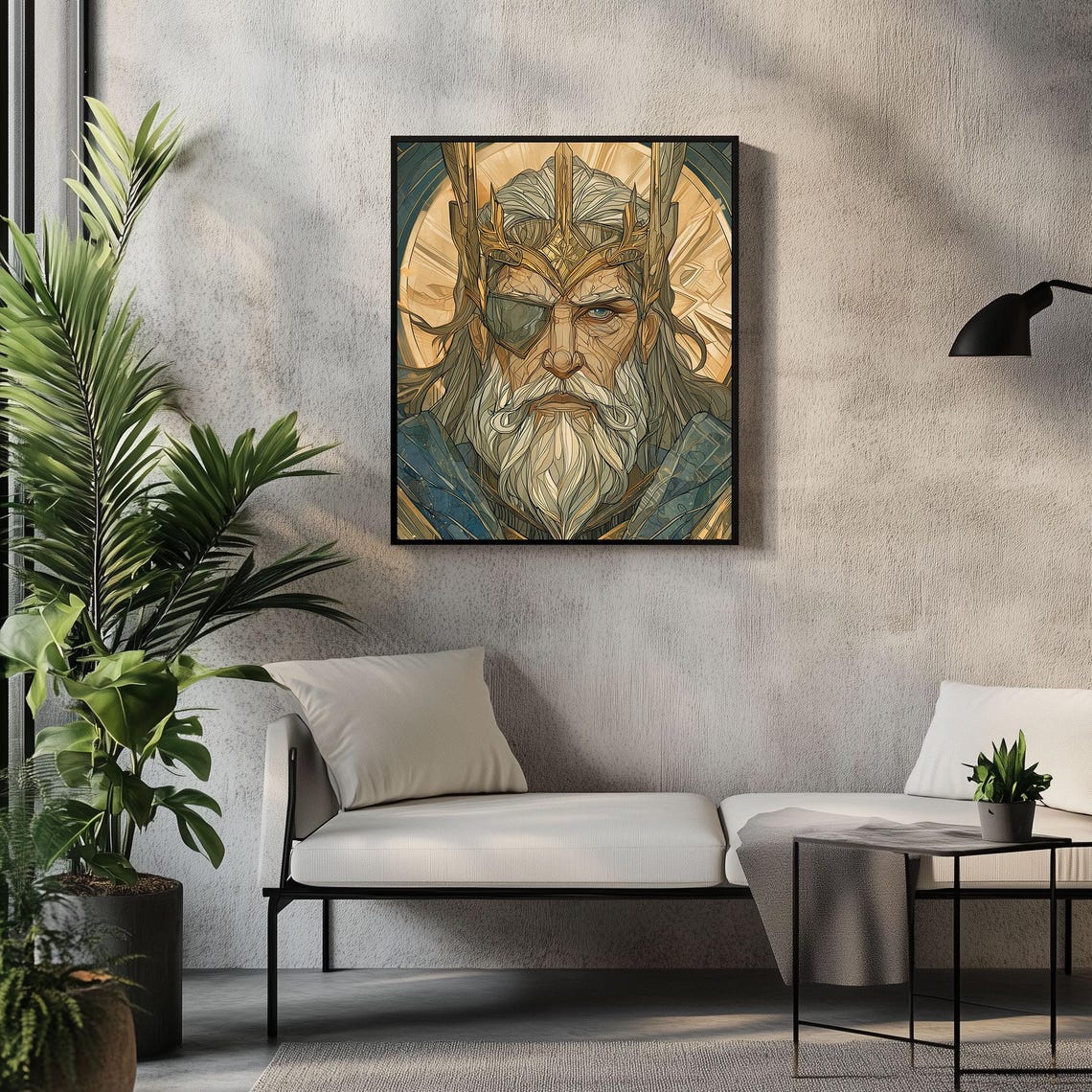 Vikings | Odin God Digital Art Print, Norse Mythology Art, Home Decor ...