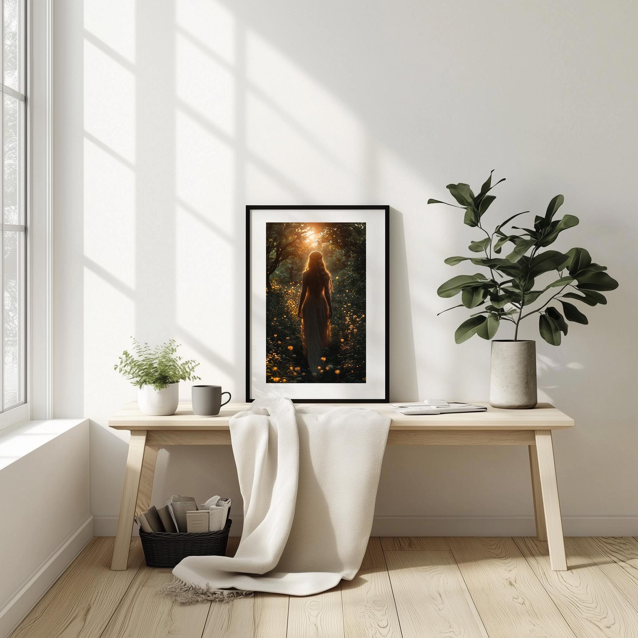 Freya Goddess Art Print: Norse Mythology, Viking Home Decor, Wallpaper ...
