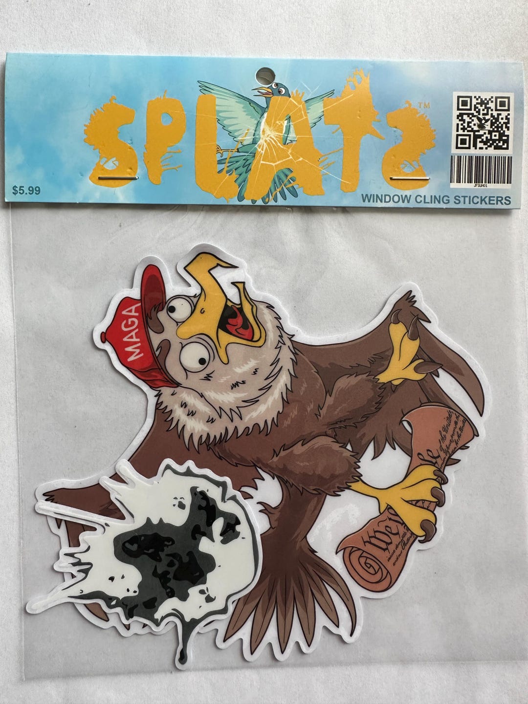 Splatz, Splats, Funny Window Cling Stickers, Caricature Birds, Static ...