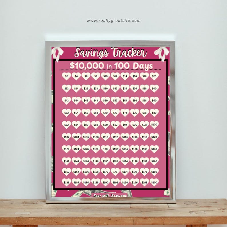 Printable Savings Tracker | Budget Planner | Digital Download - Etsy