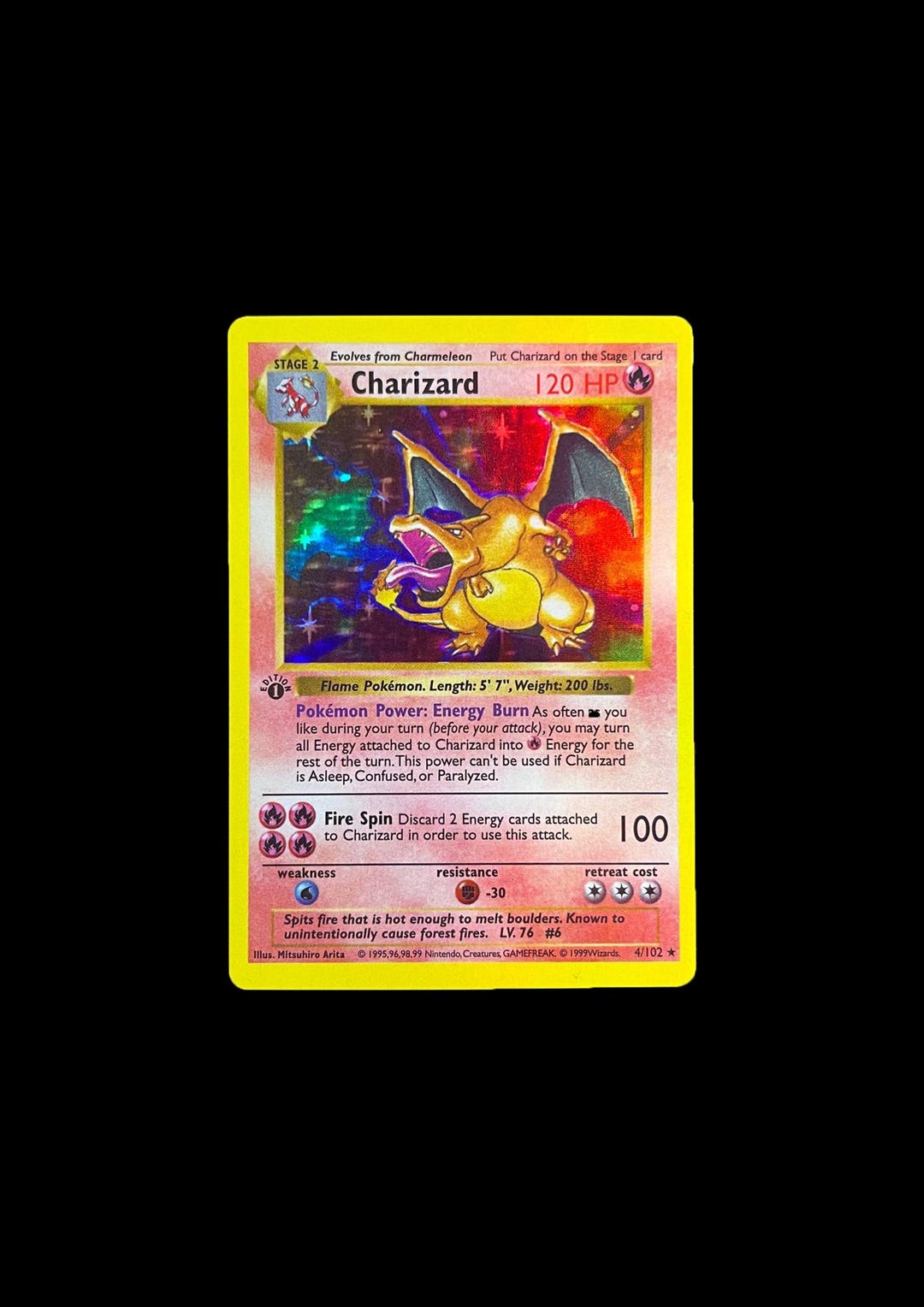 Proxy Cards [ENG] • CHARIZARD Shadowless 1st Edition Base Set • HOLO ...