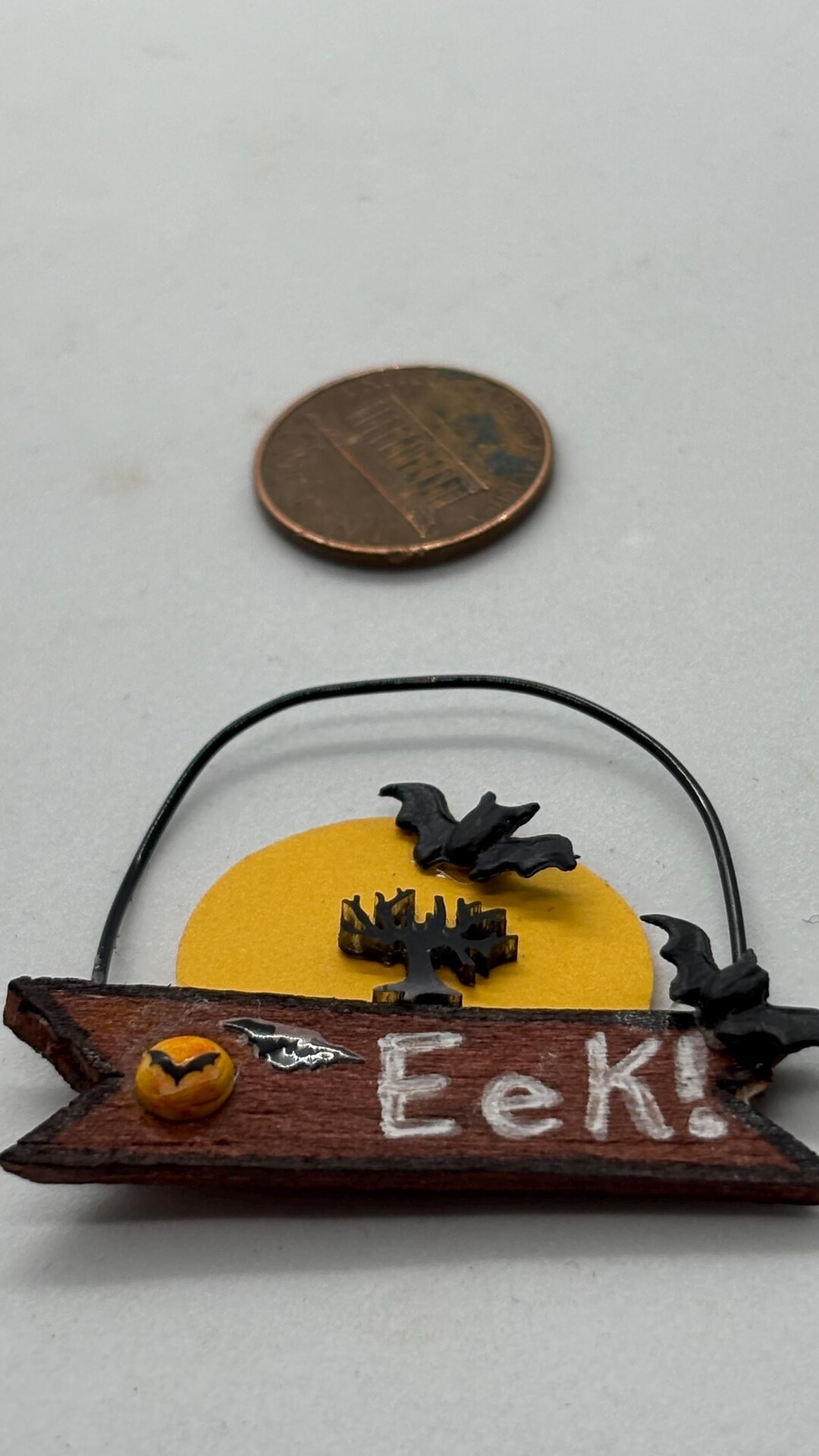 Dollhouse Mini Halloween Eek! Door Sign 1/12 Decoration - Etsy