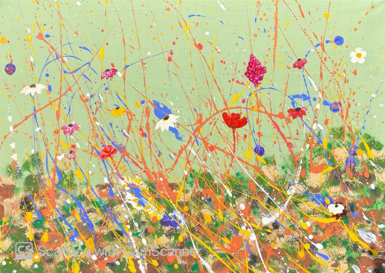 Spring is Coming - Original Art Wall Painting Decor Colourful Acrylic ...