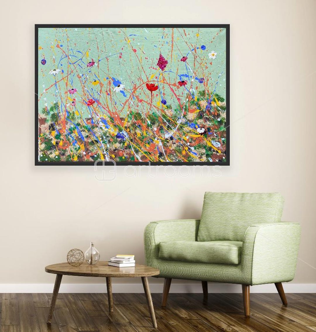 Spring is Coming - Original Art Wall Painting Decor Colourful Acrylic ...