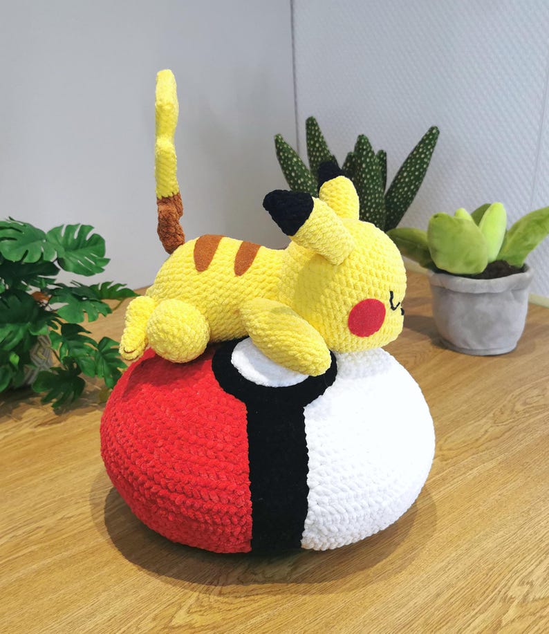 Pikachu & Pokeball Pillow - Crochet Pattern PDF - 2 Patterns in 1 ...