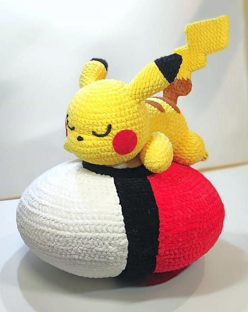 Pikachu & Pokeball Pillow - Crochet Pattern PDF - 2 Patterns in 1 ...