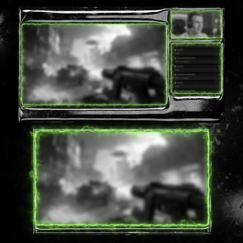 Animated 3D Green Lightning Twitch , OBS , Streamlabs Streaming Overlay ...
