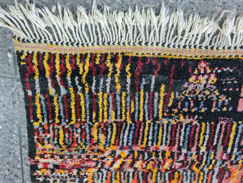 Handmade Wool Berber Rug: Colorful Floral Moroccan Carpet - Etsy