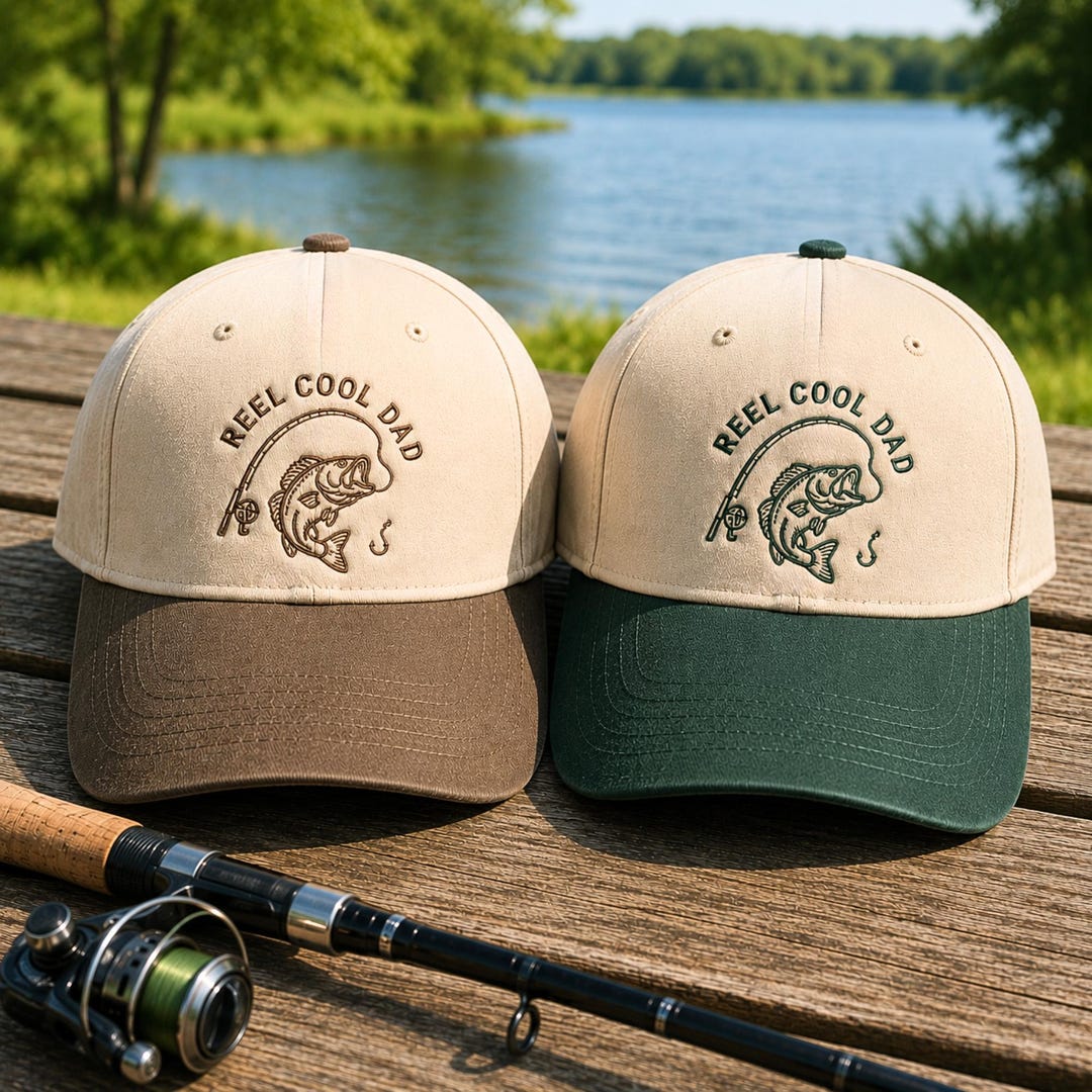 Reel Dad Embroidered Trucker Cap, Fishing Hat for Dads - Etsy