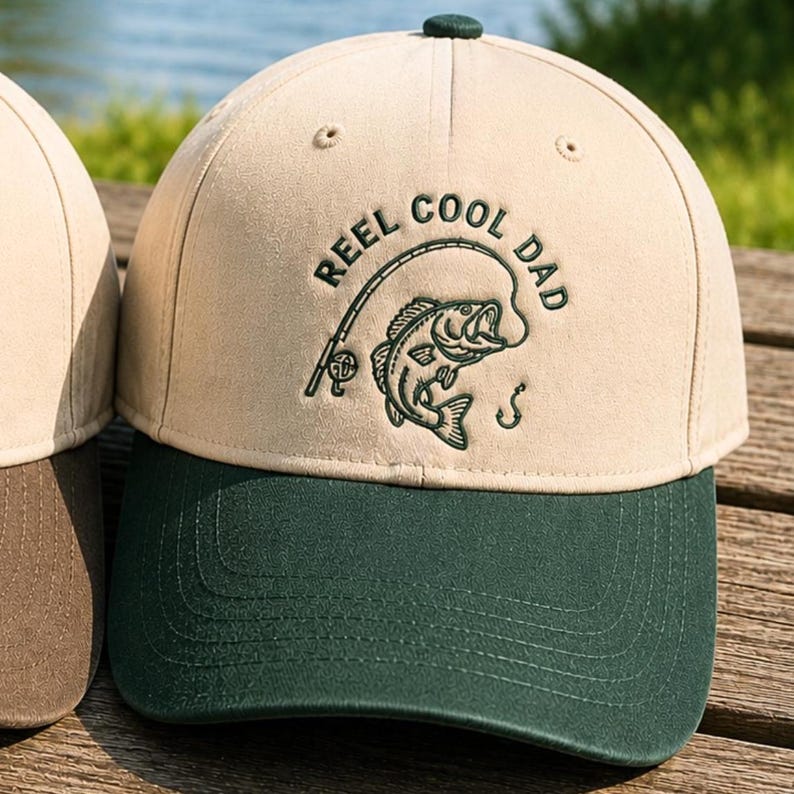 Reel Dad Embroidered Trucker Cap, Fishing Hat for Dads - Etsy