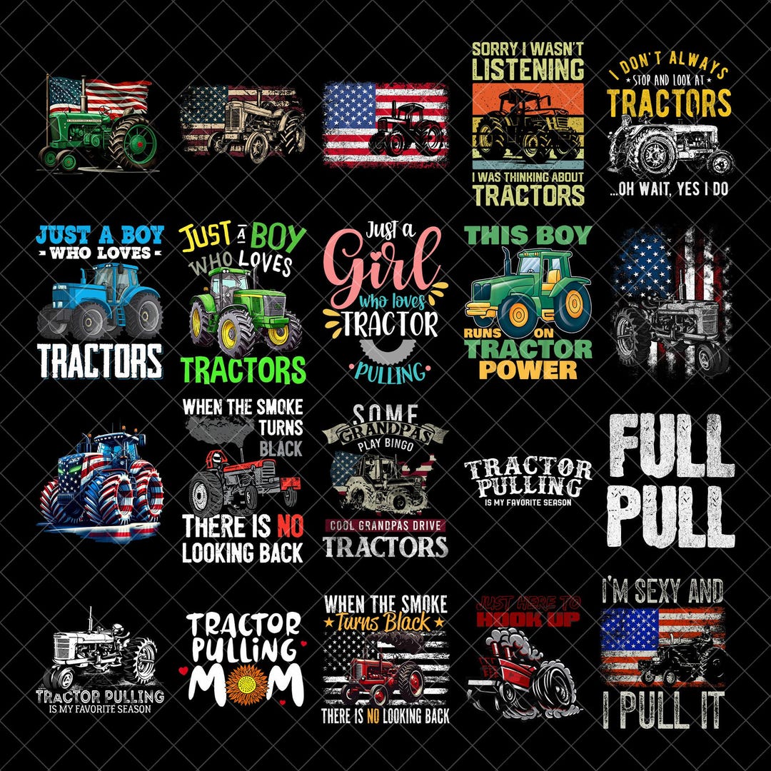 Tractor Pulling PNG Bundle | Funny Tractor Quotes Png, Smoke Turns ...