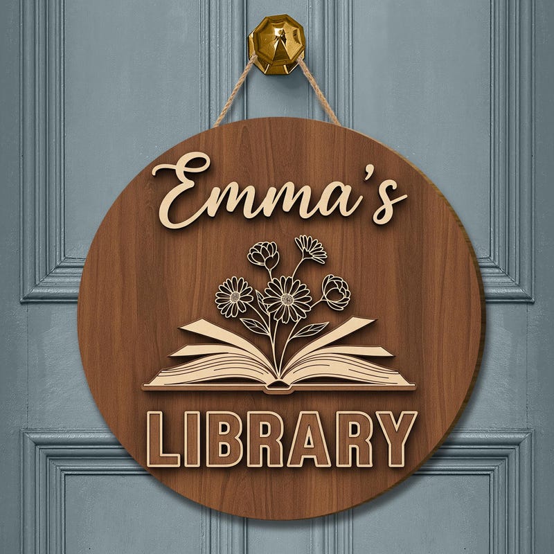 Custom Library Sign - Etsy