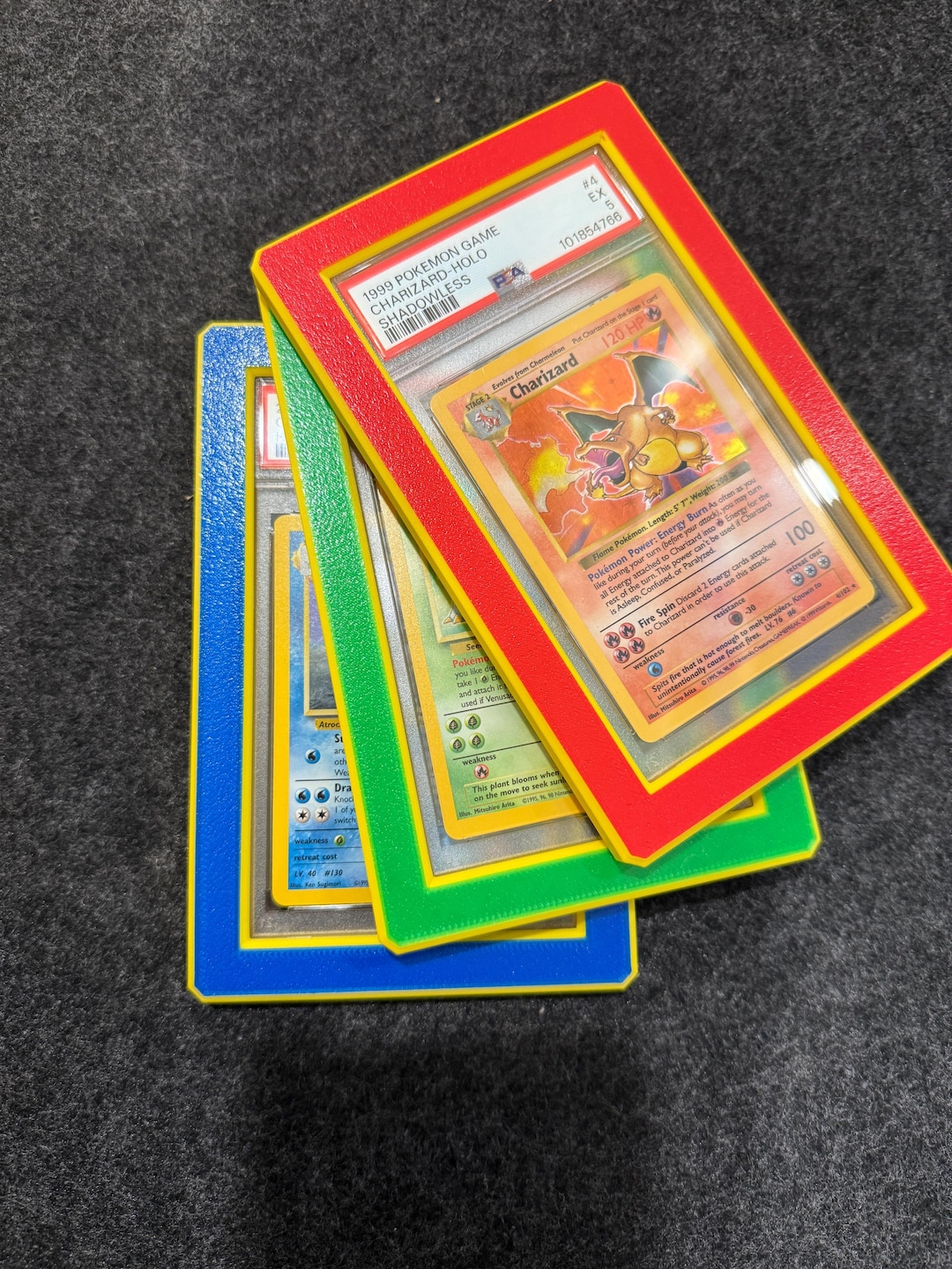 PSA Graded Pokemon Card Slab Holder and Wall Mount. All Magnetic! - Etsy