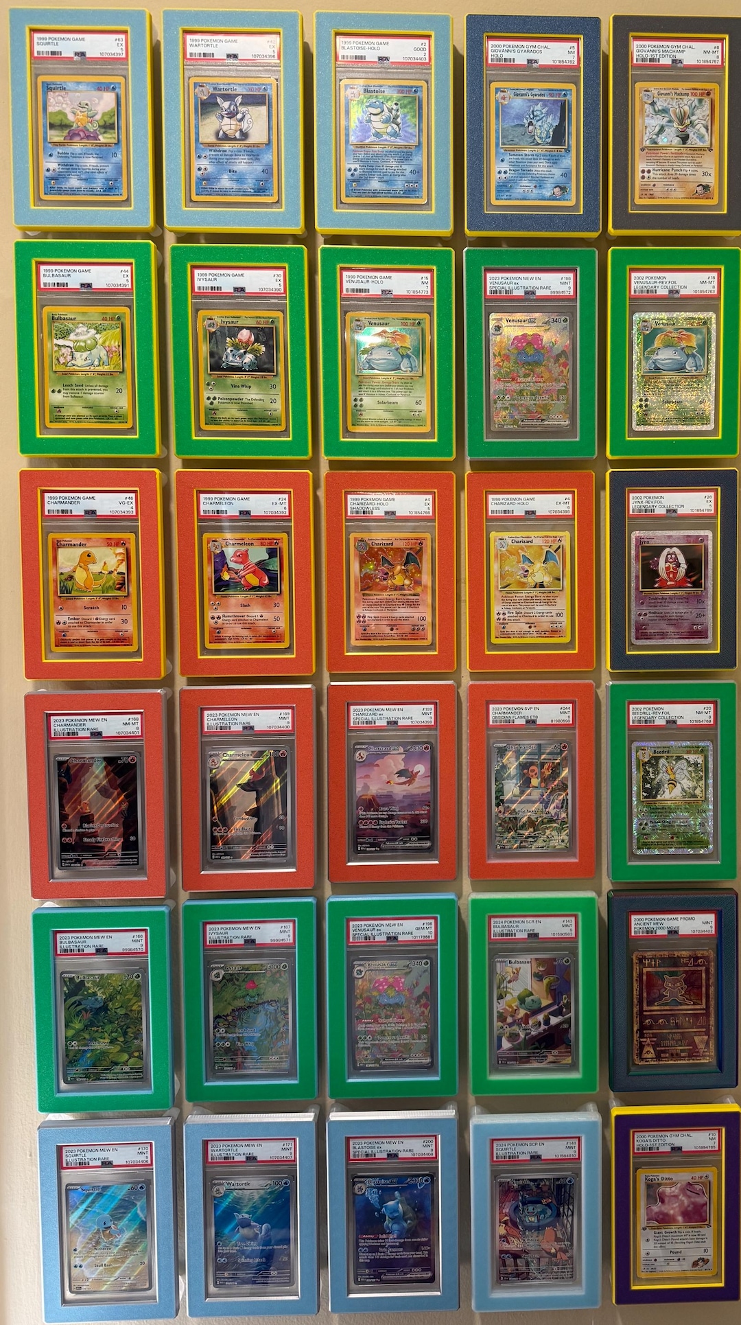 PSA Graded Pokemon Card Slab Holder and Wall Mount. All Magnetic! - Etsy