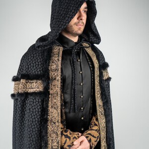 Luxury Black Ottoman Sultan Kaftan: Gold Embroidery Costume With Belt ...