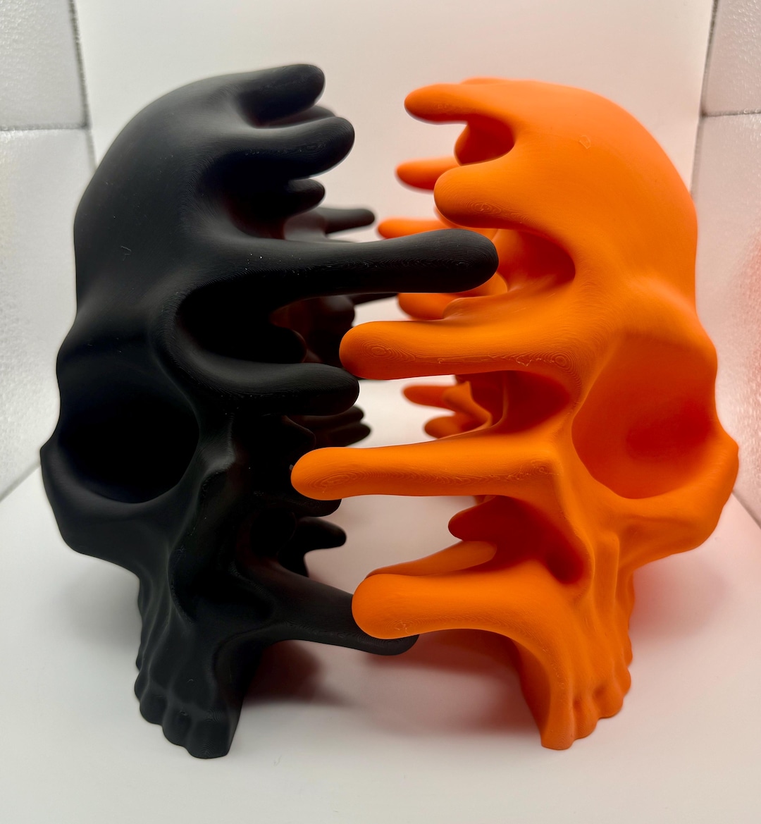 Drippy Ripped Skull - 3D Printed Horror Decor | Splittable Skull ...