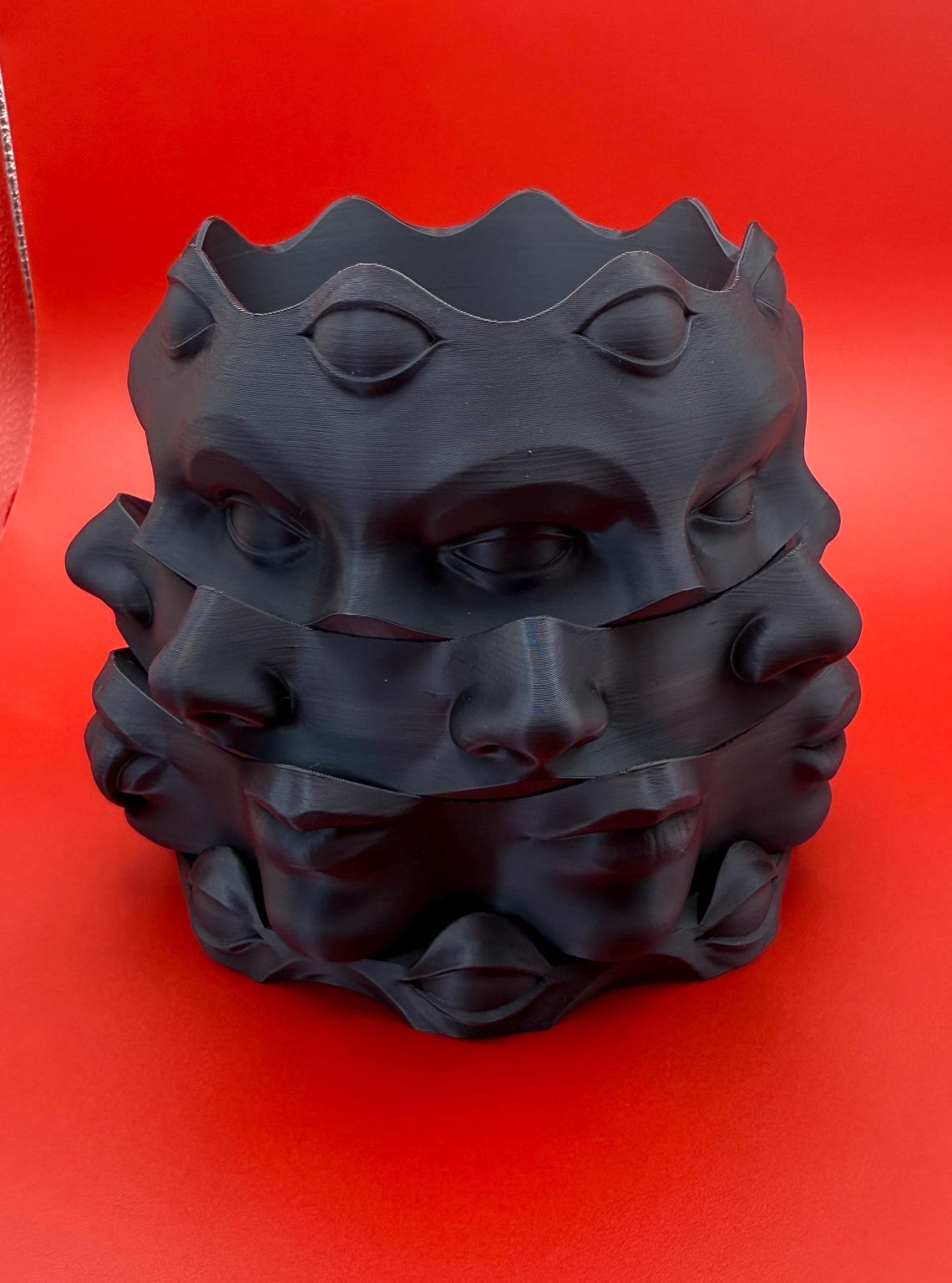 Spinning Faces Planter | Multi-faced Cultural Vase | Surreal 3D Printed ...