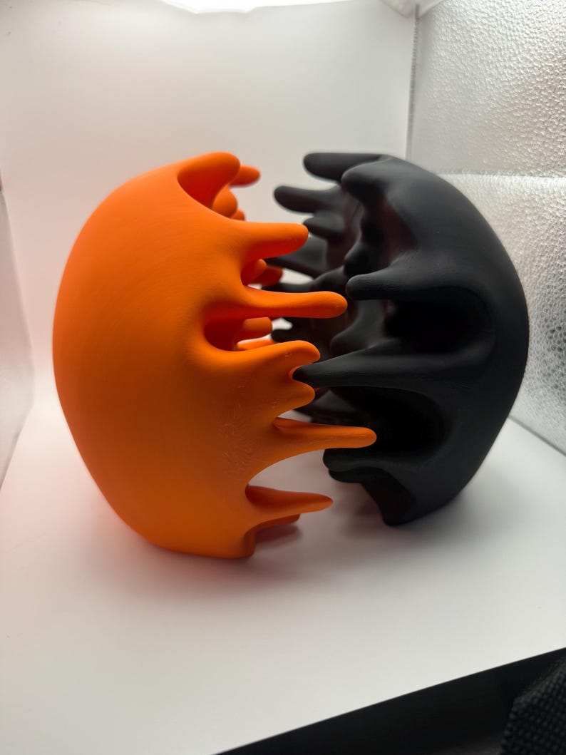 Drippy Ripped Skull - 3D Printed Horror Decor | Splittable Skull ...