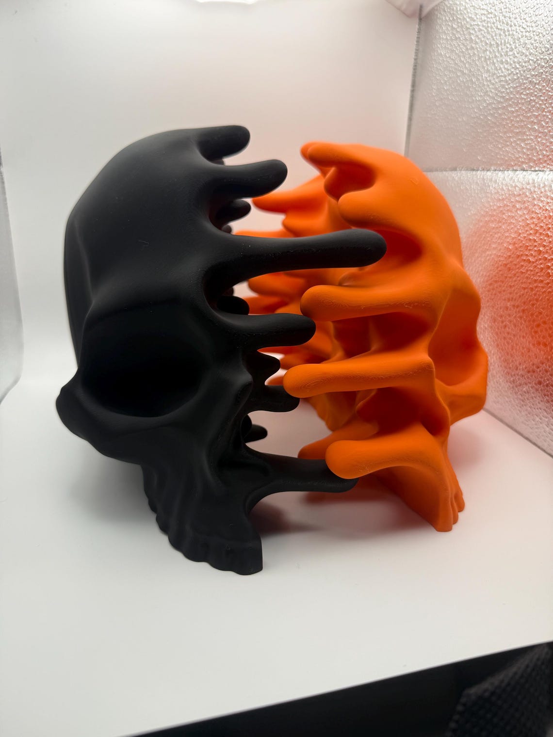 Drippy Ripped Skull - 3D Printed Horror Decor | Splittable Skull ...