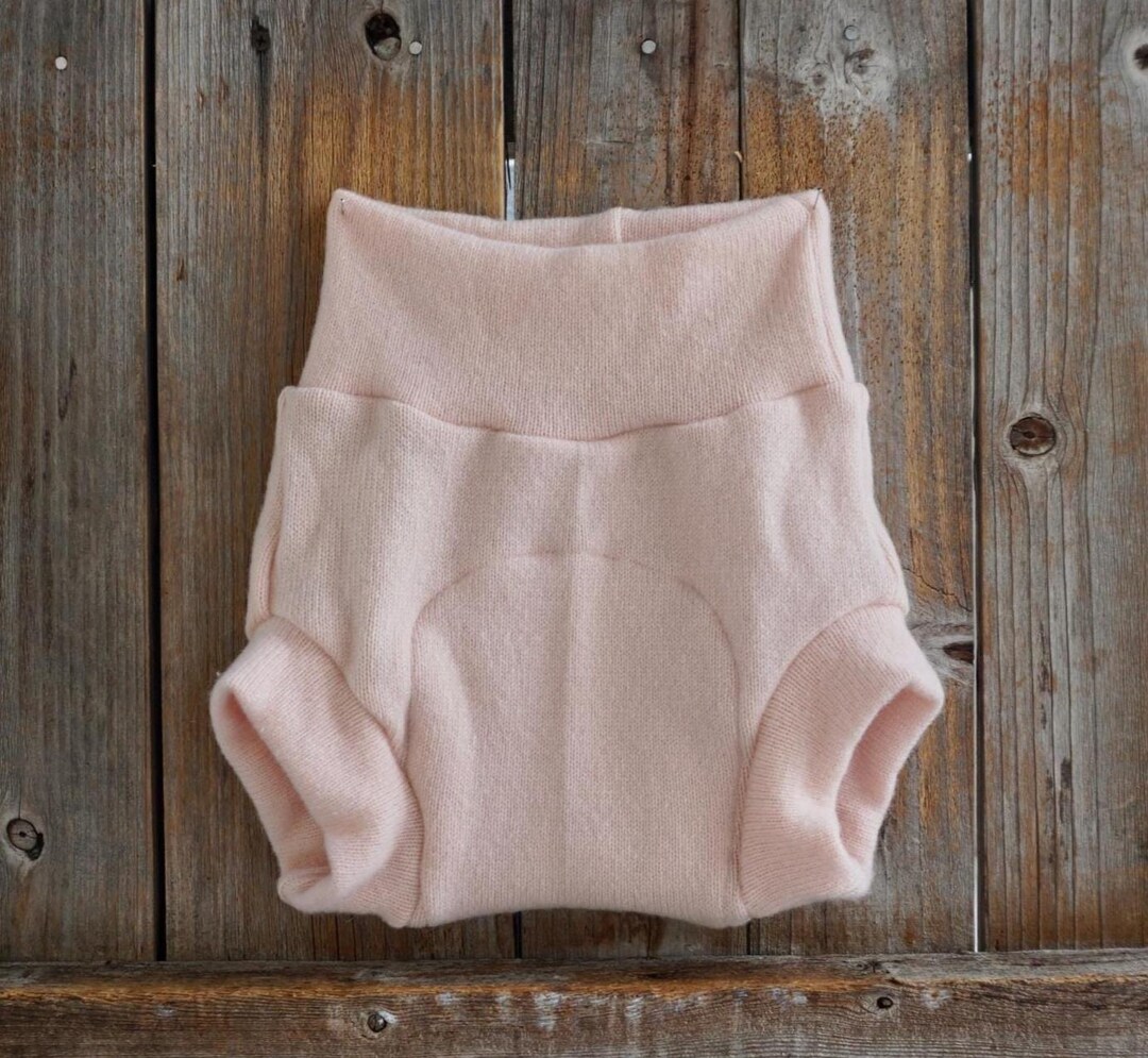 Upcycled Cashmere Diaper Cover Soaker Cover Light Pink LARGE (12-24 ...