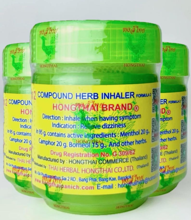 Hong Thai Herbal Nasal Inhaler: Aromatherapy Formula 2 - Etsy