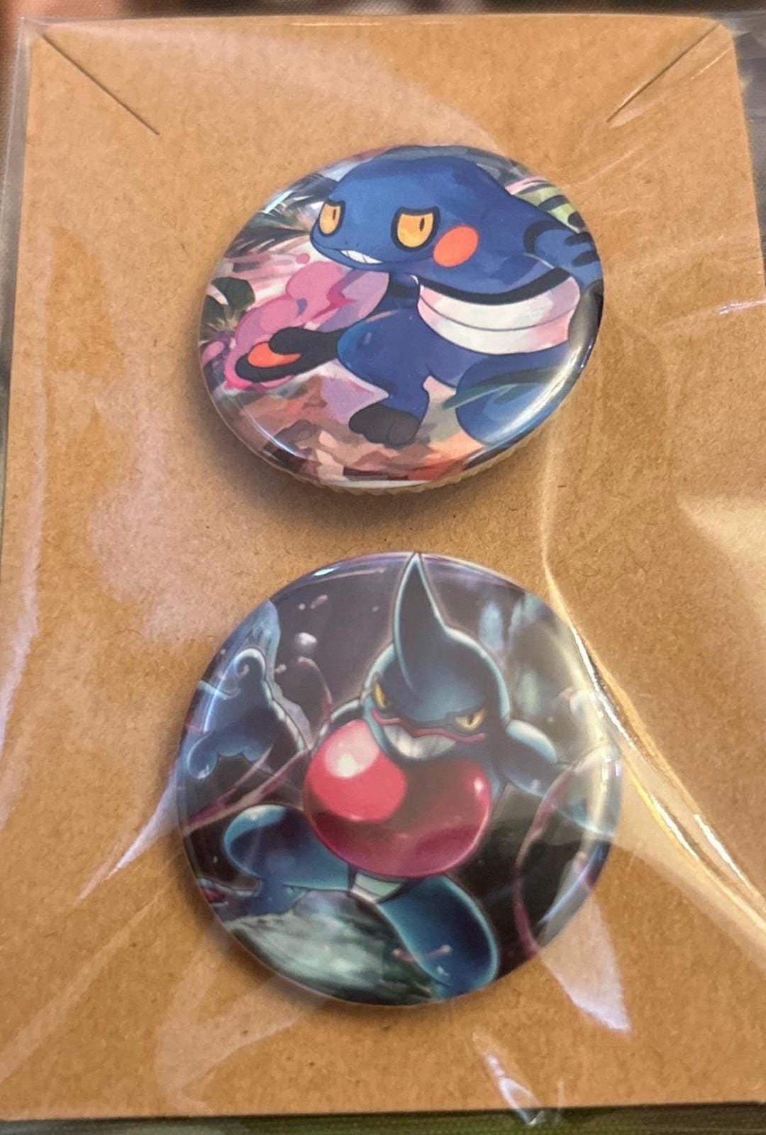 Set of 2 Pokemon Evolution Buttons - Croagunk/toxicroak - Etsy