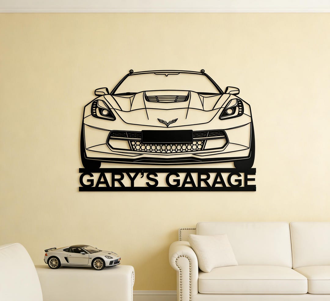 Custom Corvette Sign,personalized Corvette Decor,car Gift for Him Dad ...
