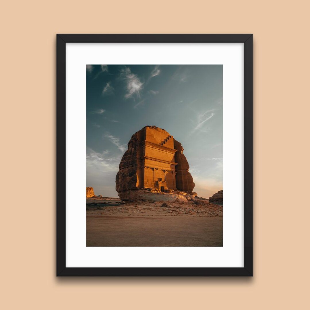 Hegra Tomb Print: Saudi Arabia Desert Landscape Wall Art - Etsy