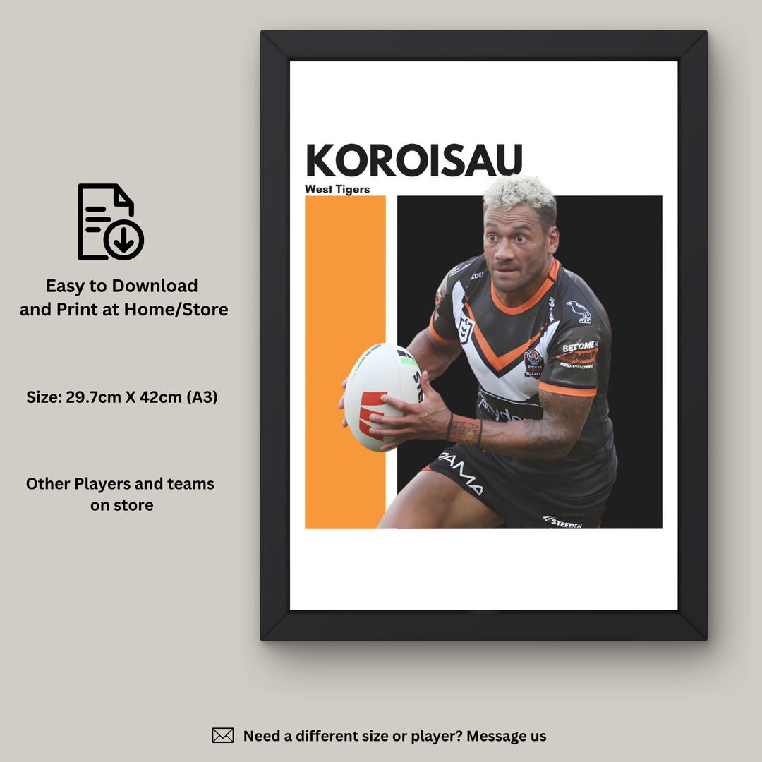 Api Koroisau - Wests Tigers NRL Fan Art Print (digital Download) - Etsy ...