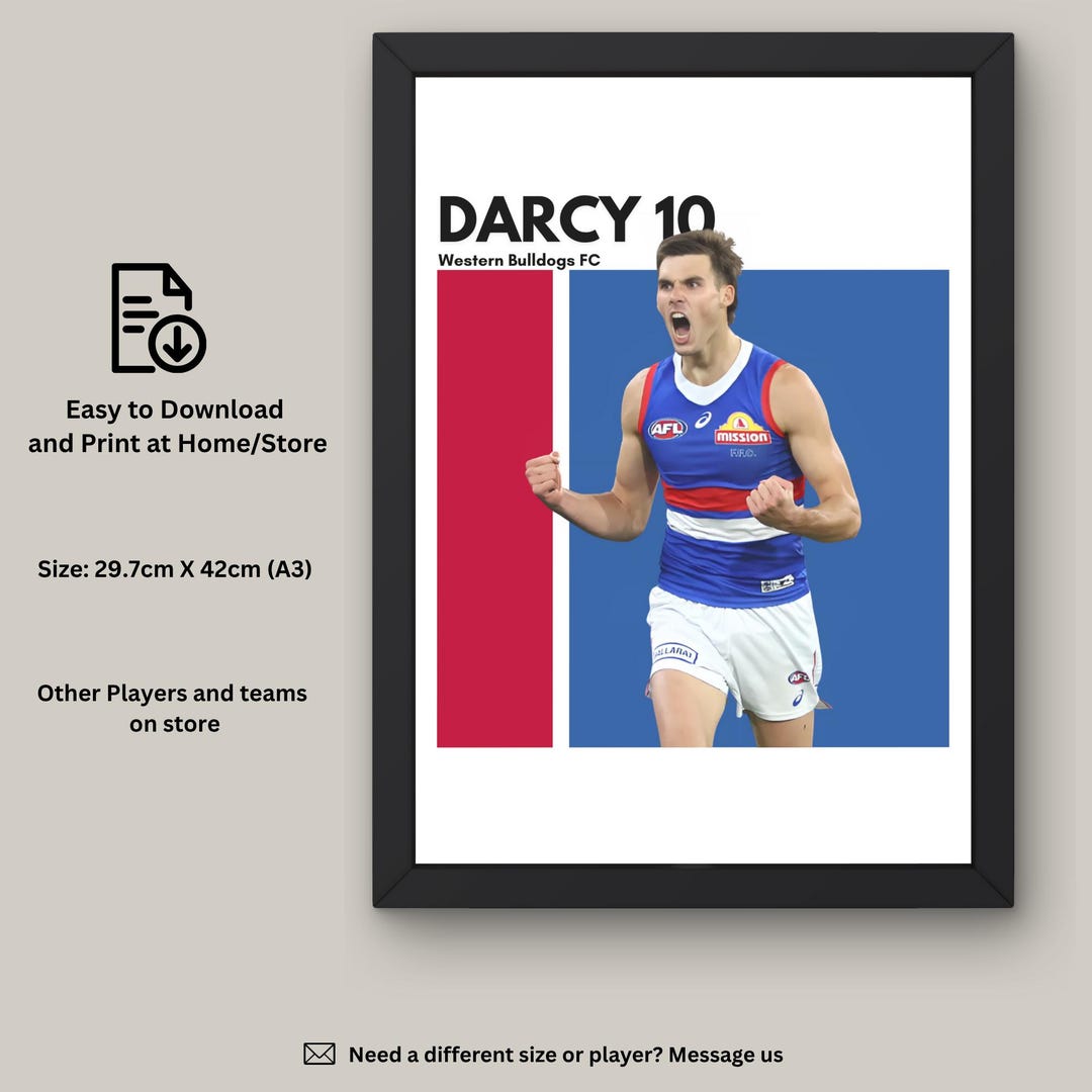 Sam Darcy - Western Bulldogs AFL Fan Art (digital Download) - Etsy