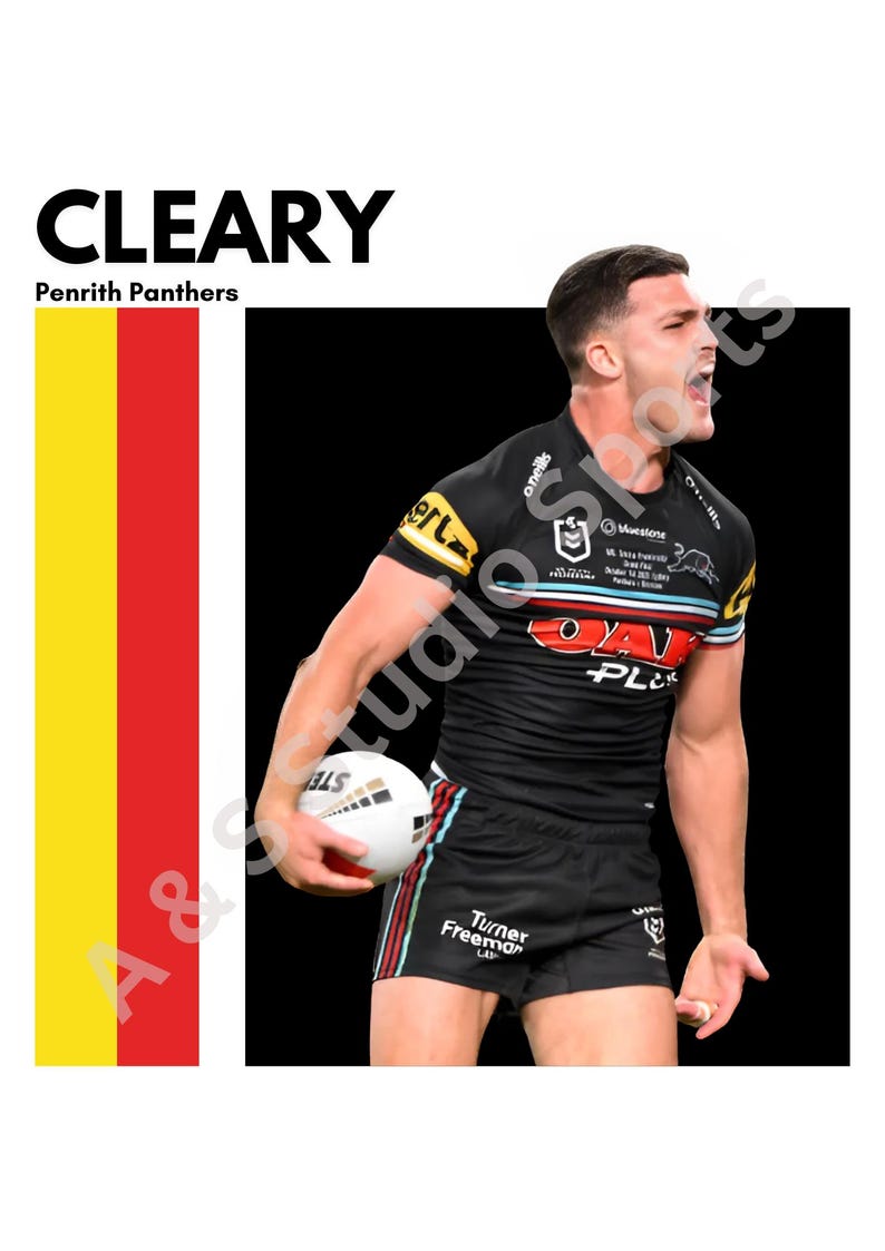 Nathan Cleary Art Print: Penrith Panthers NRL Fan Art (digital Download ...