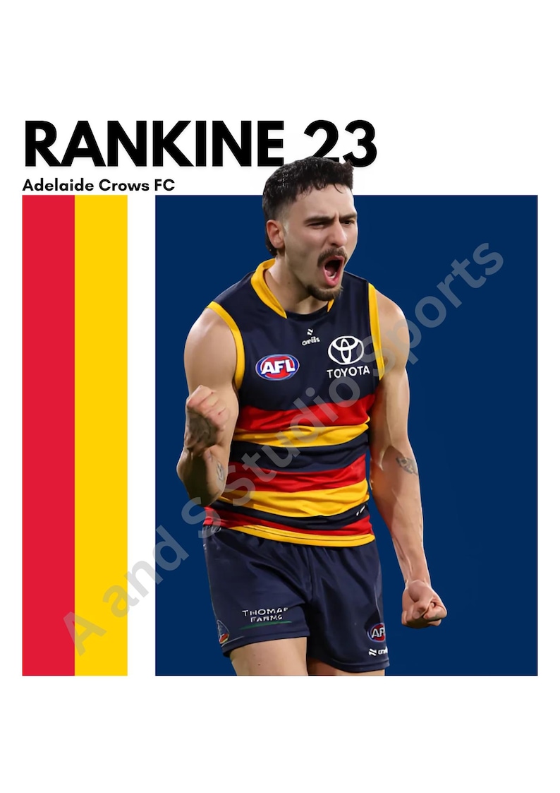 Izak Rankine AFL Art Print: Adelaide FC Fan Wall Decor (digital ...