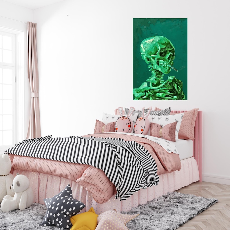 Vincent Van Gogh, Skull of a Skeleton With Burning Cigarette - Etsy