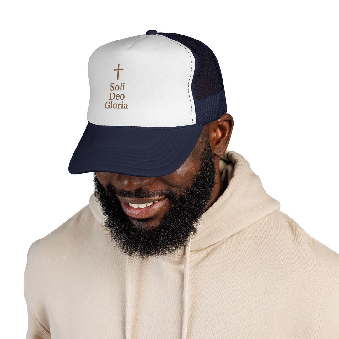 Soli Deo Gloria Trucker Cap | Cross Christian Faith Mesh Hat - Etsy