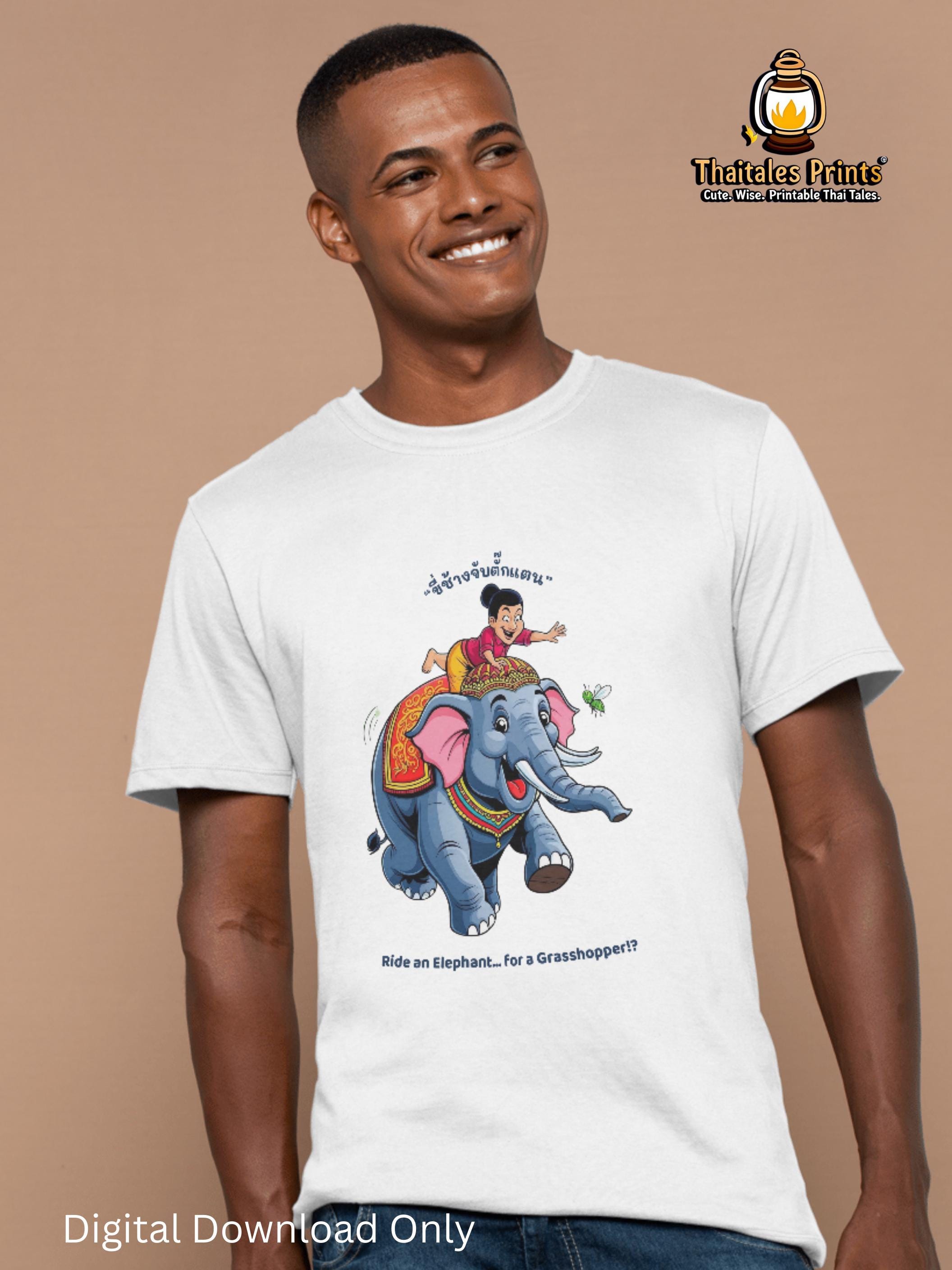 Ride an Elephant – Thai Proverb Clipart | PNG for Shirts, Bags, Posters ...
