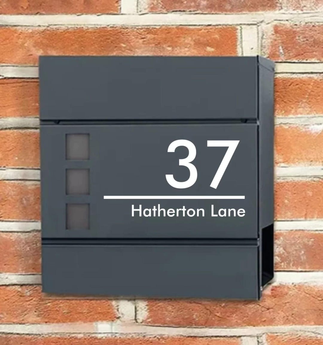 House Number/road Post Box Letterbox Wall Art Sticker, Decal, Graphic ...