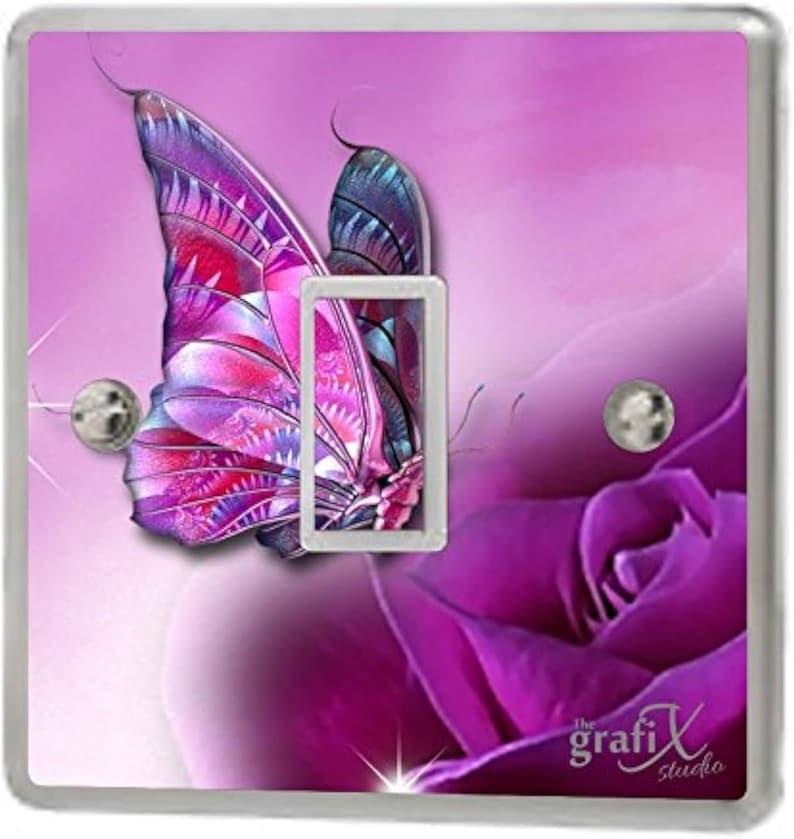 Purple Butterfly Light Switch Sticker Vinyl / Skin Cover , Sw19 - Etsy