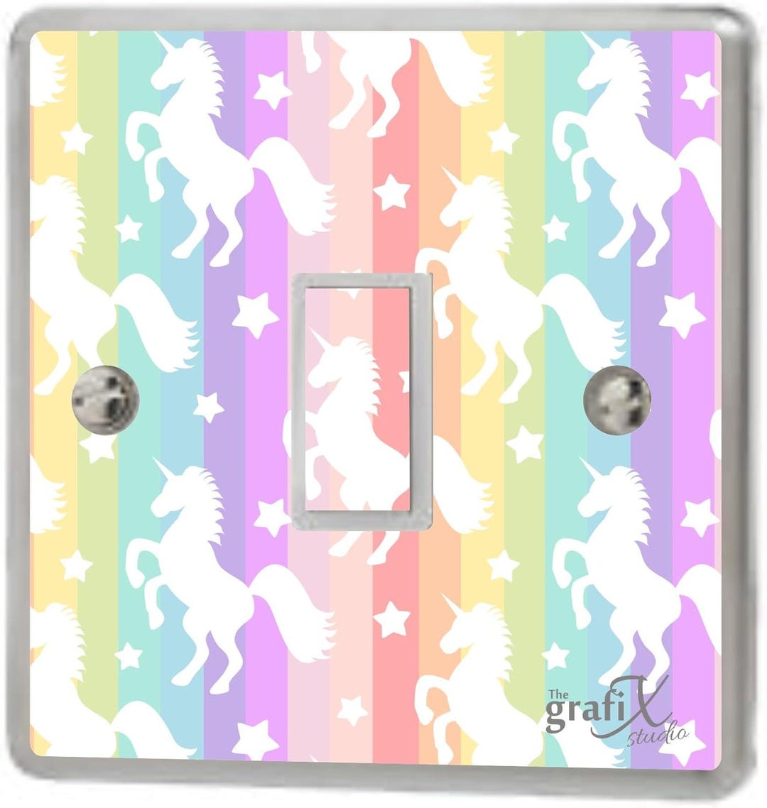 Unicorn Pattern Light Switch Sticker Vinyl/skin Cover Sw161 - Etsy